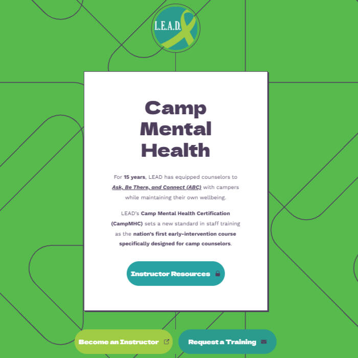 LEAD, Inc: Mental Health Training & Support for Camps